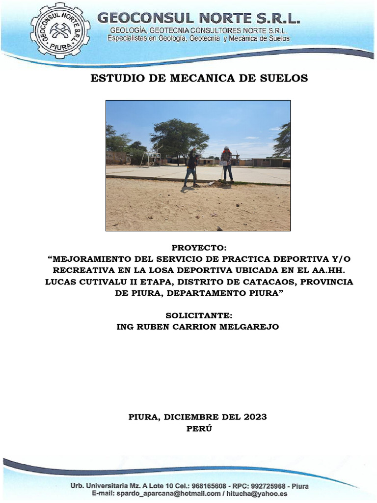 Estudio De Mecánica De Suelos Pdf Andes Temblores