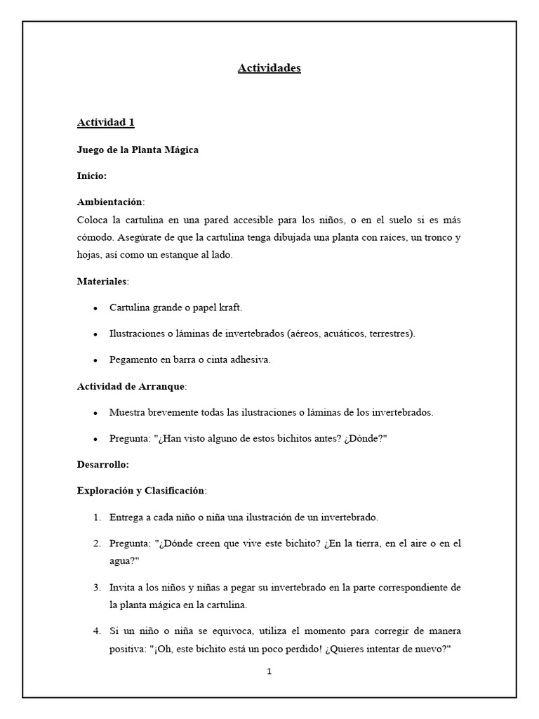 Actividades | PDF