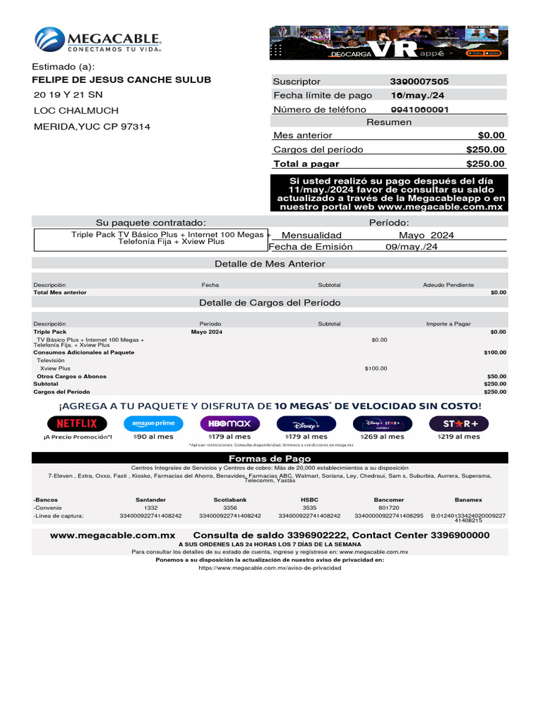 Megacable Backup Backup | PDF | Empresas minoristas | Venta al por menor
