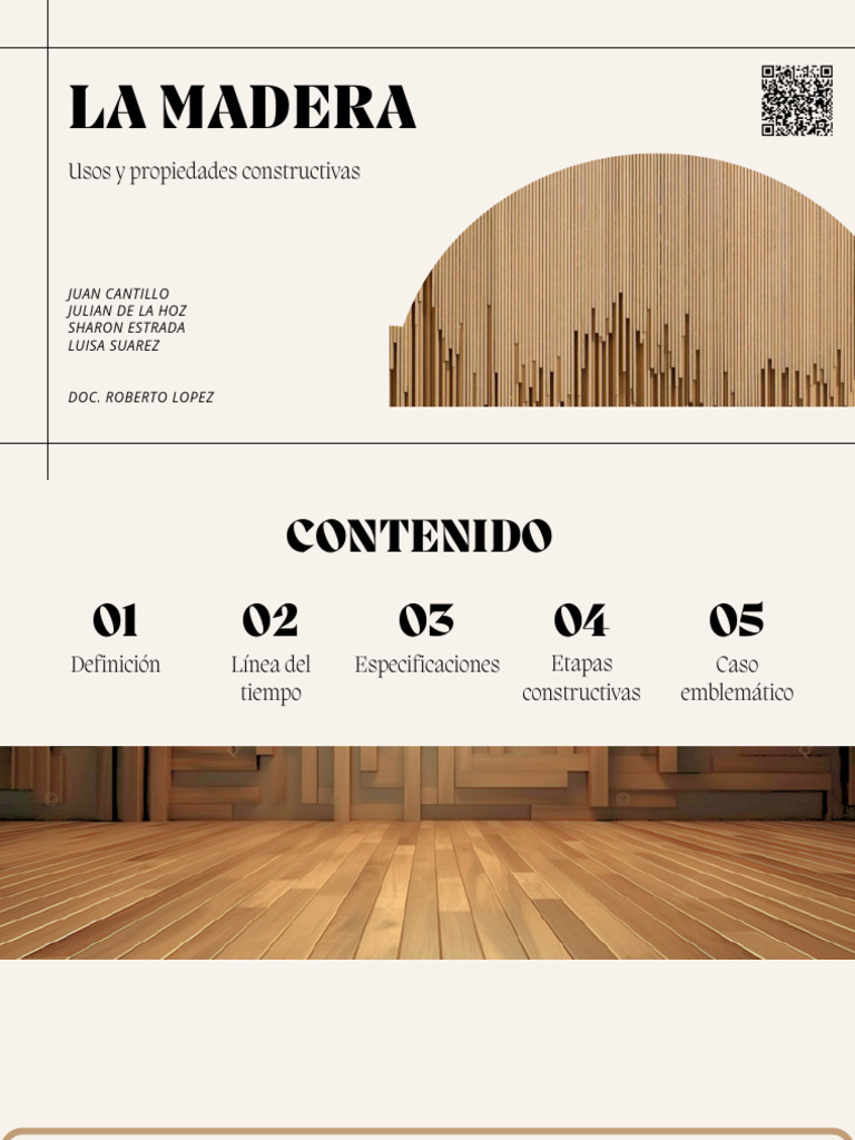 LA MADERA | PDF | Tablas de madera | pared