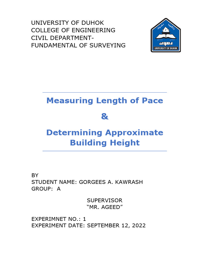 Pace Length | PDF | Surveying | Length