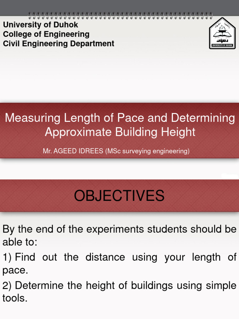 Measuring Length Of Pace And Determining Approximate Building Height Download Free Pdf
