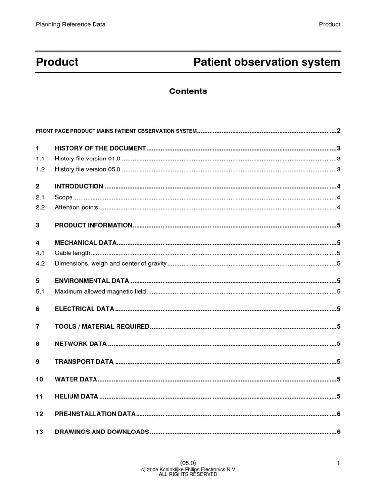 Patient Observation Unit | PDF | Camera | Philips