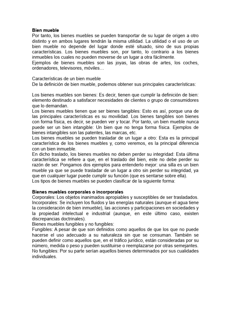Bien Mueble | PDF | Bienes