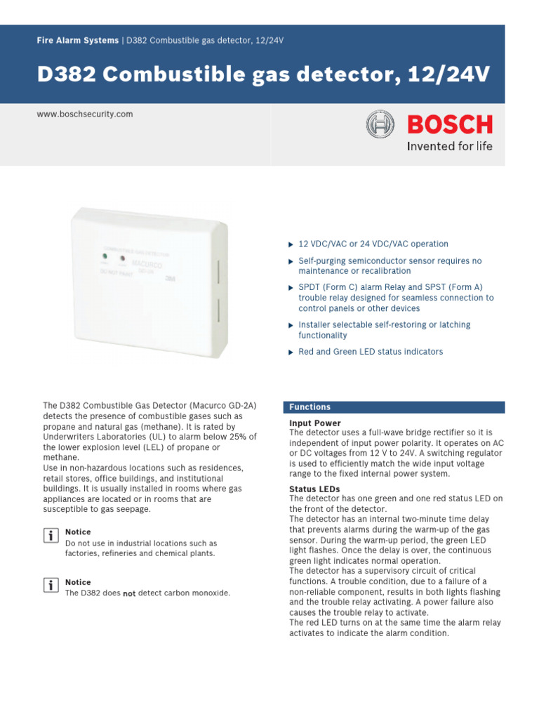 Combustible Gas Detector Guide | PDF | Relay | Alternating Current