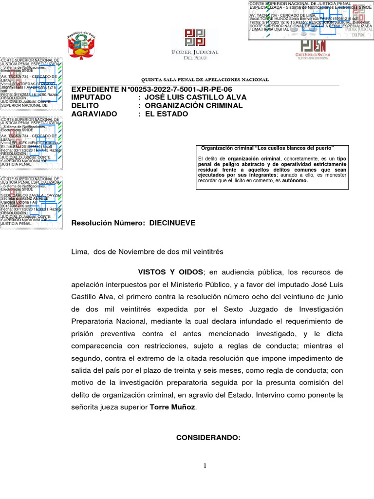 3-11 Caso Castillo Alva | PDF | Fiscal | Esfera pública