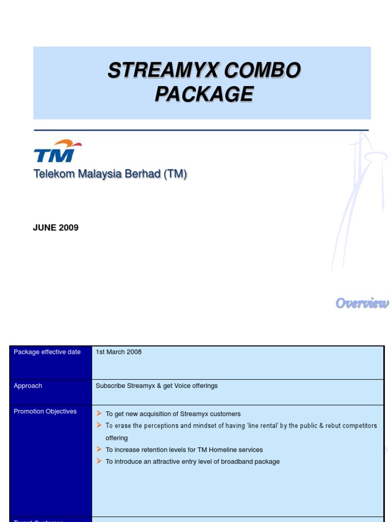 Streamyx Combo Package | PDF | Subscription Business Model | Fee