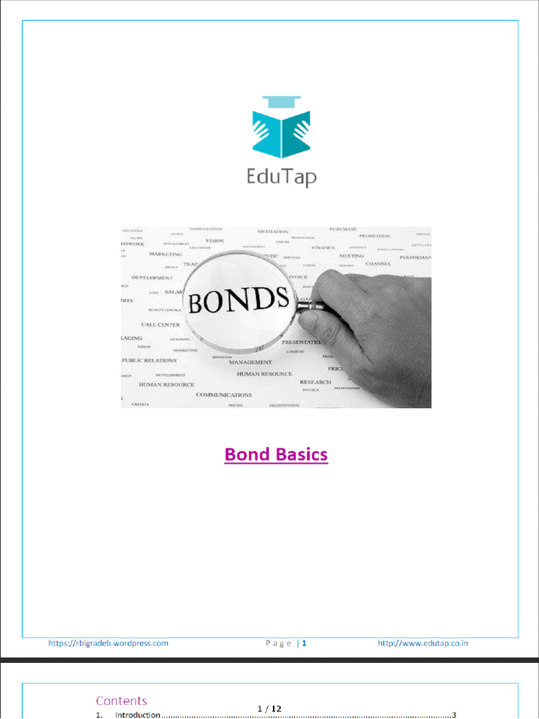 Bonds Basic - Content Sheet | PDF