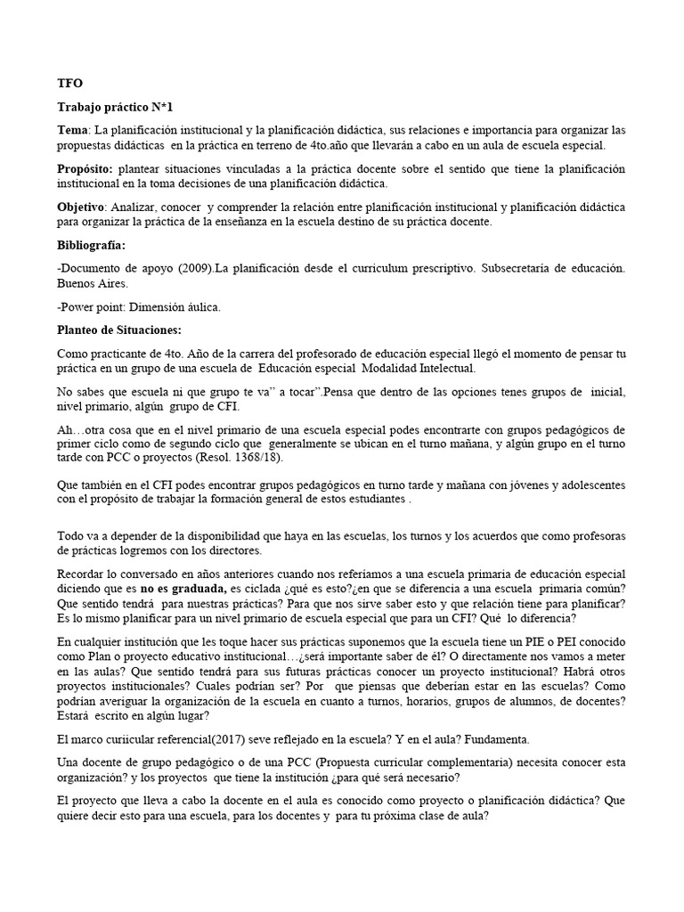 TP.1 TFO 2024 (Cristina Alvares) | PDF | Escuelas | Educación primaria