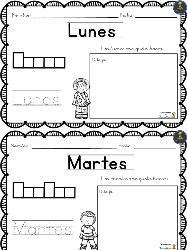 Trabajamos Los Días de La Semana | PDF