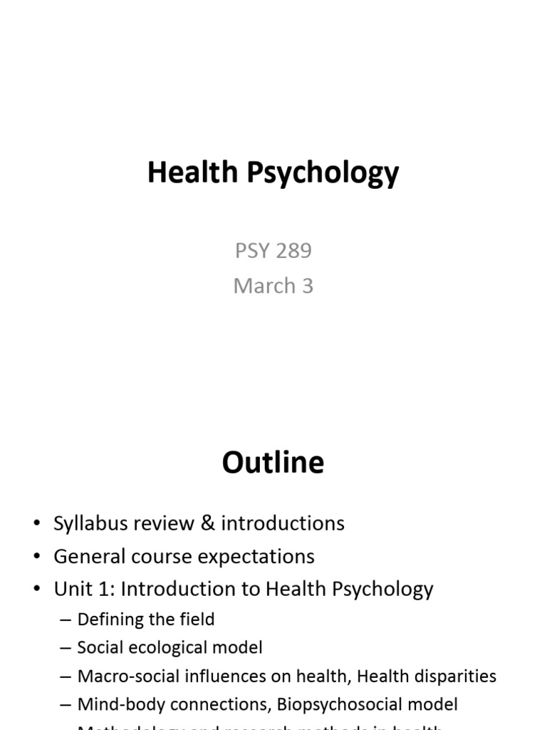 Health Psychology | PDF | Health Psychology | Health Equity