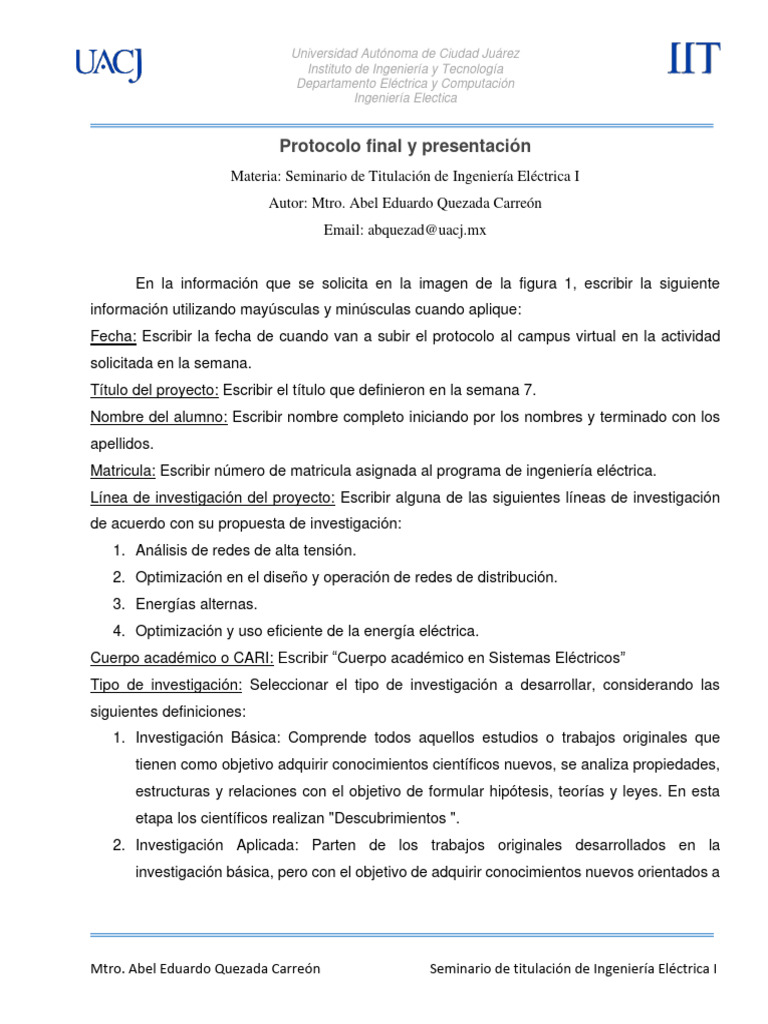 Protocolo Final | PDF | Ingenieria Eléctrica | Ingeniería