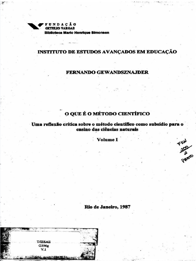 O Que E Metodo Cientifico Pdf Download Grátis Pdf Science Método