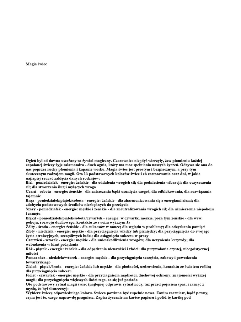 Wicca Magia świec Pdf