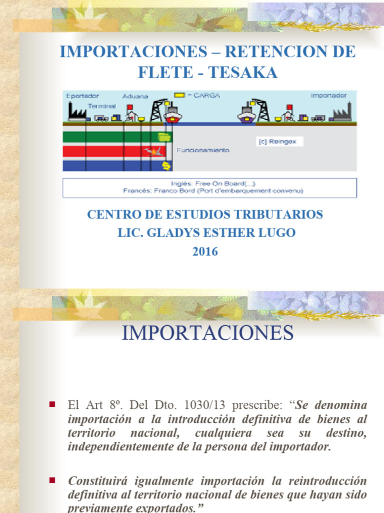 Retención de Fletes en Importaciones | PDF | Impuestos | Bancos
