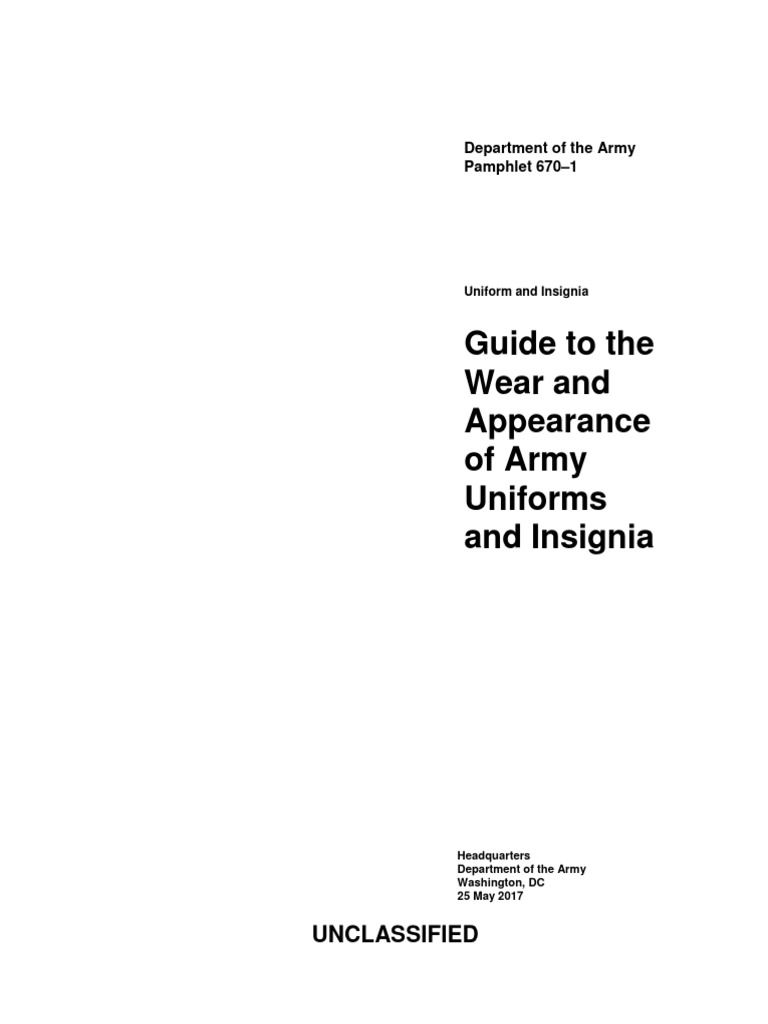 Army Uniform Wear Guidelines Update | PDF | Corps | Warrant Officer ...