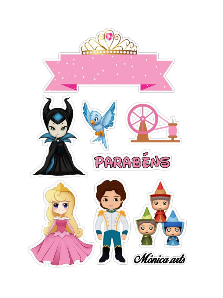 Stickers para Decorar Cuadernos de La Bella Durmiente | PDF