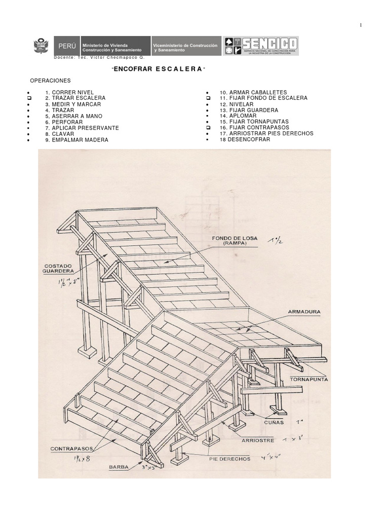 17 Encofrar y Armar Escalera | PDF | Escalera