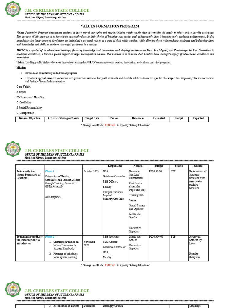 Values Formation | PDF | Student Affairs | Cognition