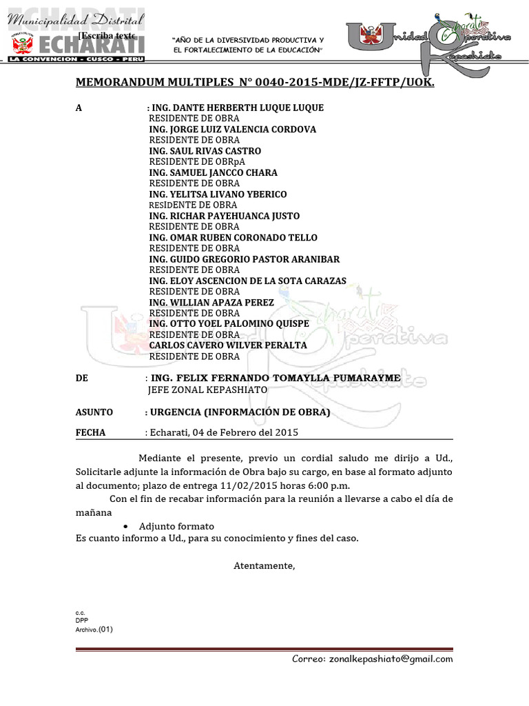 0040 Memorandum Multiples #0040 | PDF