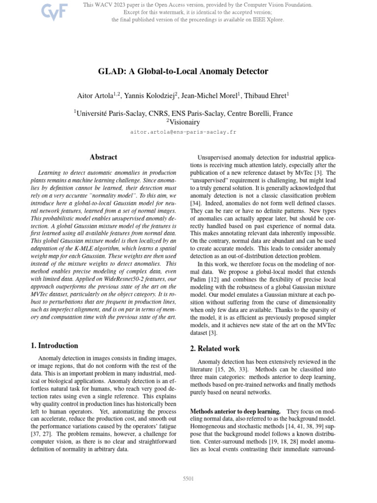Artola_GLAD_A_Global-to-Local_Anomaly_Detector_WACV_2023_paper | PDF ...