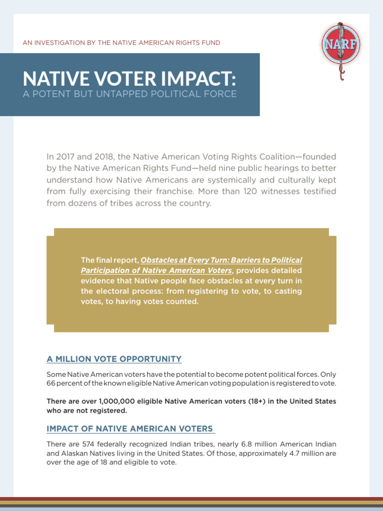 Native Water Impact: A Potent But Untapped Political Force | PDF ...