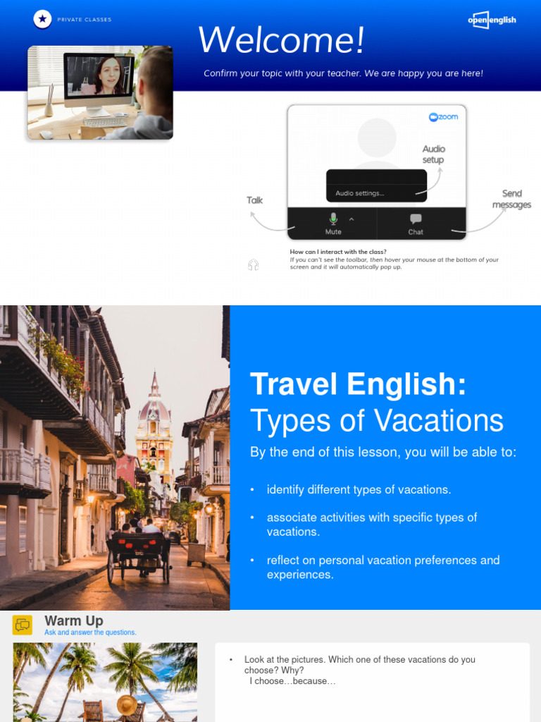 PC Types of Vacations | PDF | Tourism | Behavior Modification