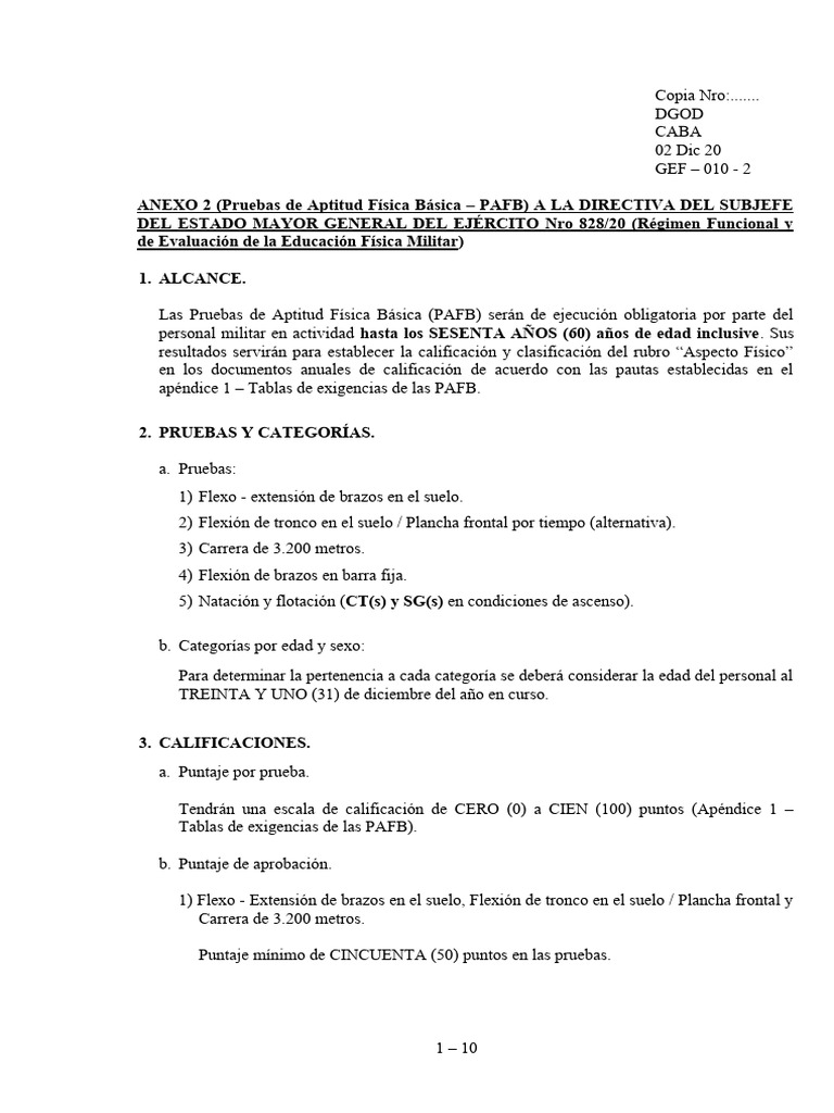 03 ANEXO 2 (PAFB) Sub | PDF | Tobillo | Rodilla