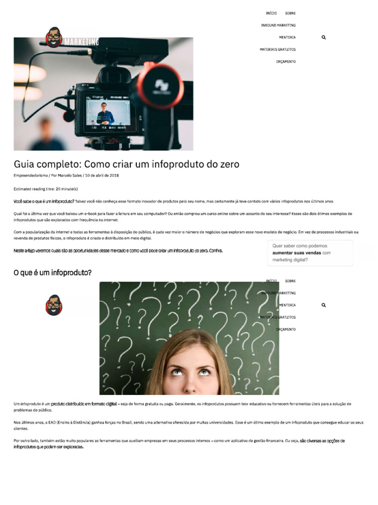 infoproduto como criar do zero | PDF