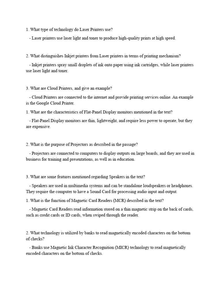 summary | PDF | Laptop | Computer Data Storage