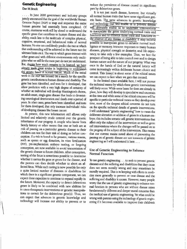 Brock - Genetic Engineering | PDF