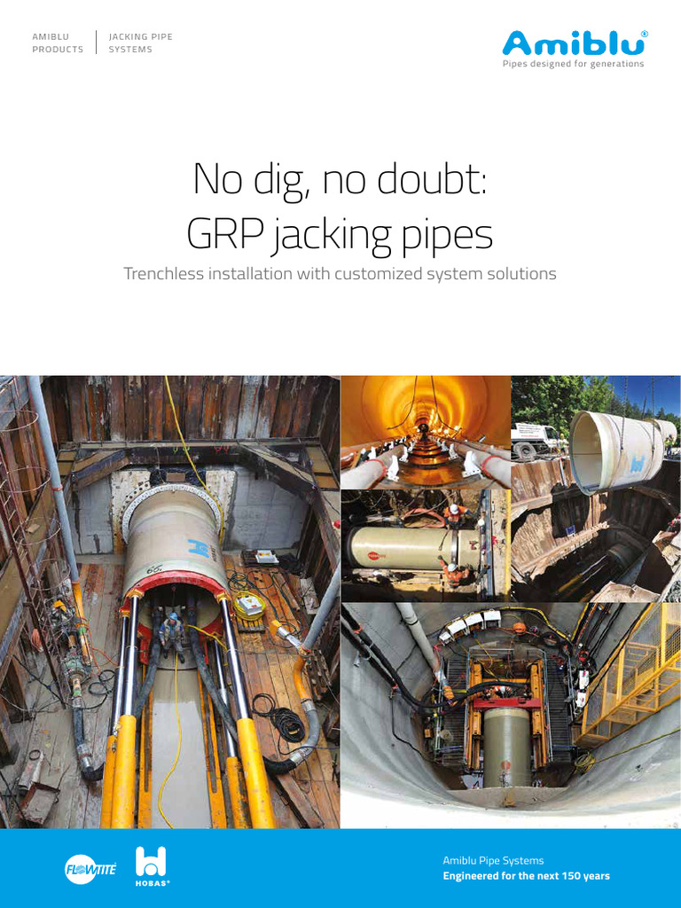 Amiblu Jacking Pipes | PDF | Pipe (Fluid Conveyance) | Sanitary Sewer