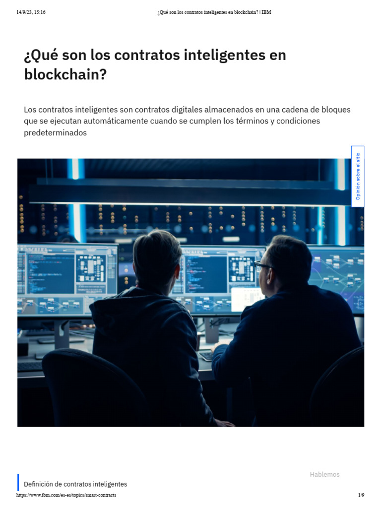 ¿Qué Son Los Contratos Inteligentes en Blockchain - IBM | PDF ...