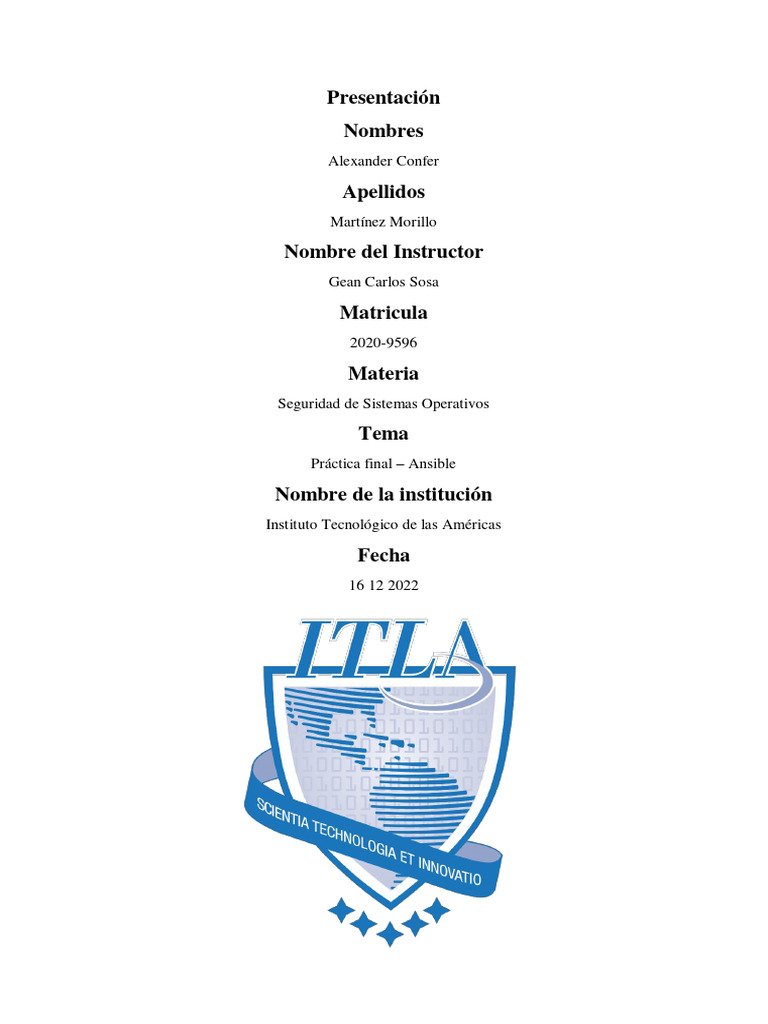 Practica Final Alexander Martinez | PDF | Software | Ciencias de la ...