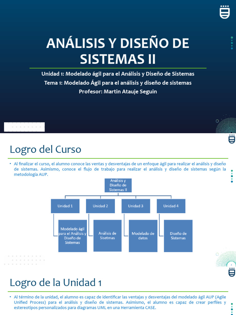 PPT 2022 04 U01 T01 Análisis y Diseño de Sistemas II (1893) | PDF | Caso de uso | Software
