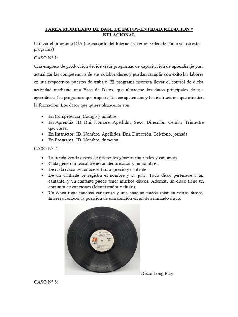 TAREA 14 MODELADO DE BD-E-R y RELACIONAL | Descargar gratis PDF | Documento de identidad ...