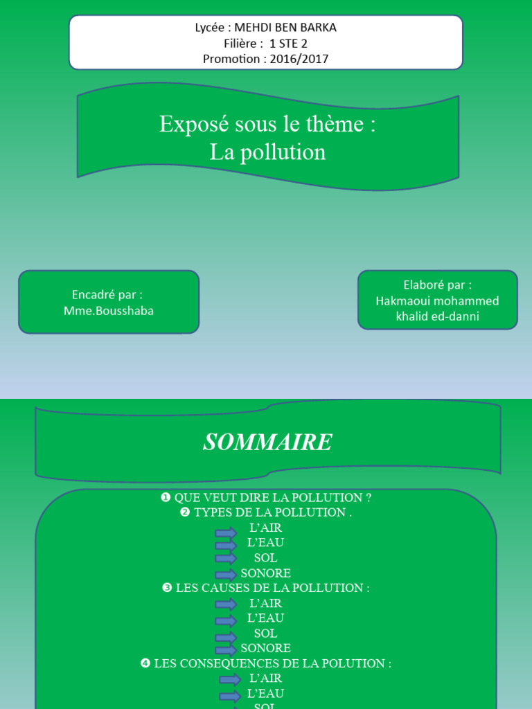 Pa Ge de Ga Rde Exp Osé | PDF | Pollution de l'eau | Pollution de l'air