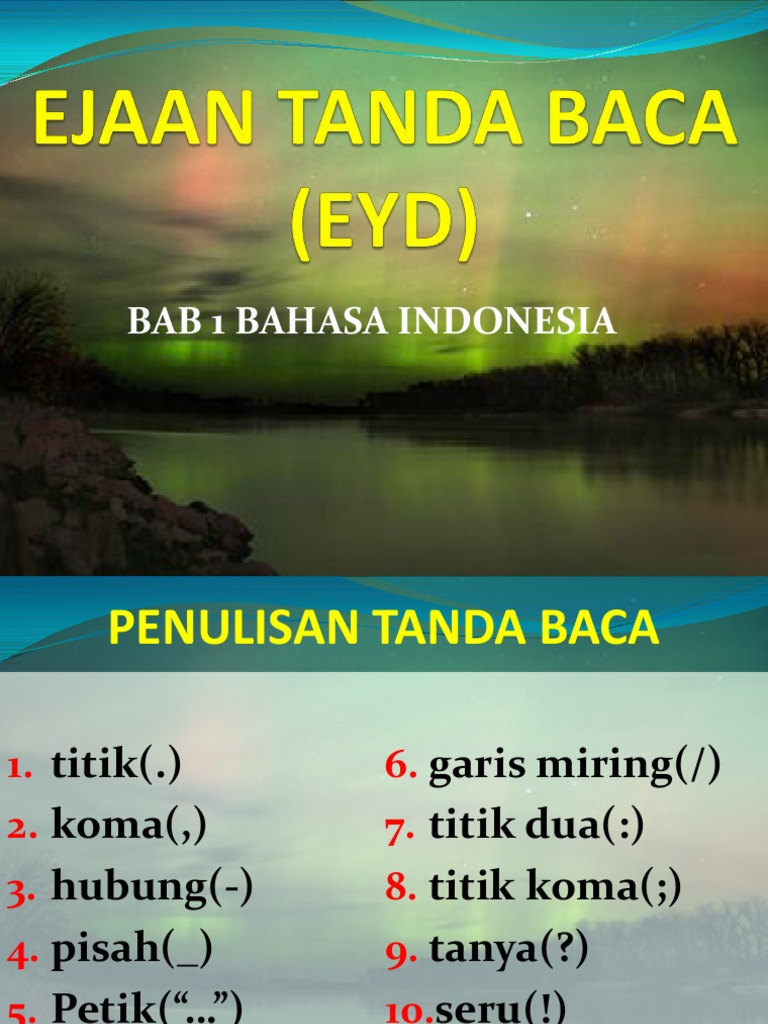 Bi Bab 1 Ejaan Tanda Baca (Eyd) | PDF | Seni & Disiplin Bahasa