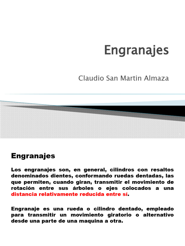 engranajes 1 | PDF | Engranaje | Ingeniería mecánica