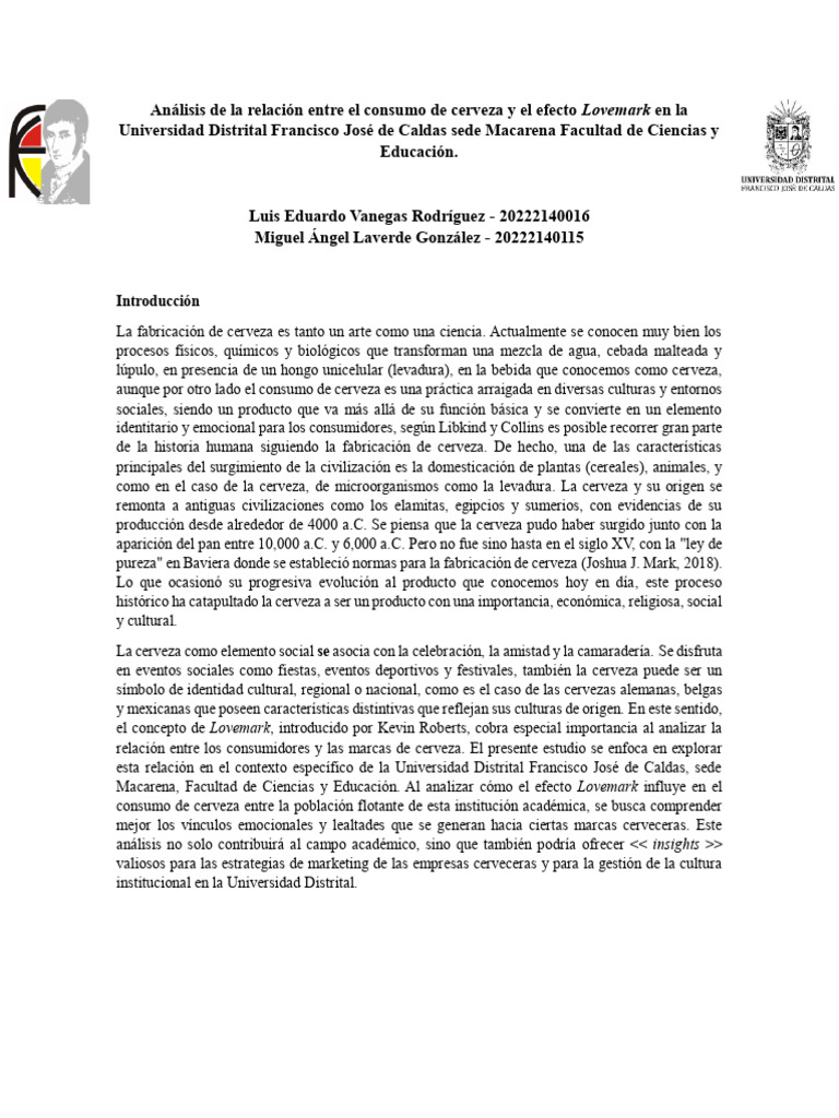 Trabajo Textos | PDF | Cerveza | Marca