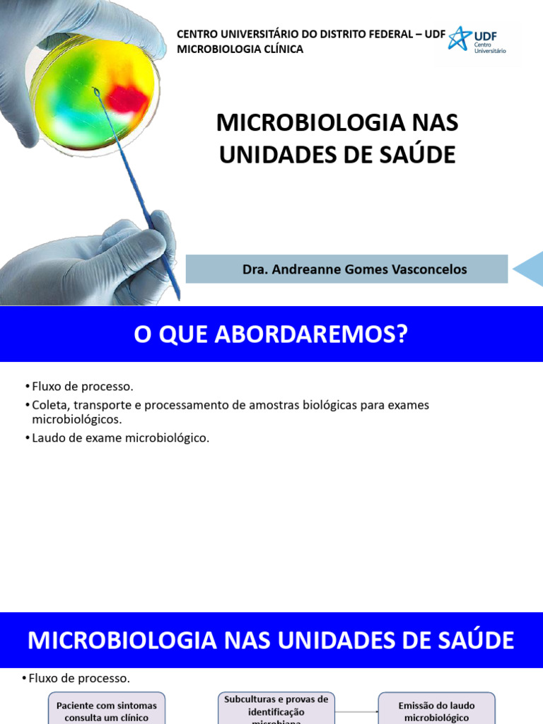 AULA 02 - Microbiologia Nas Unidades de Saúde | PDF | Infecção do trato ...