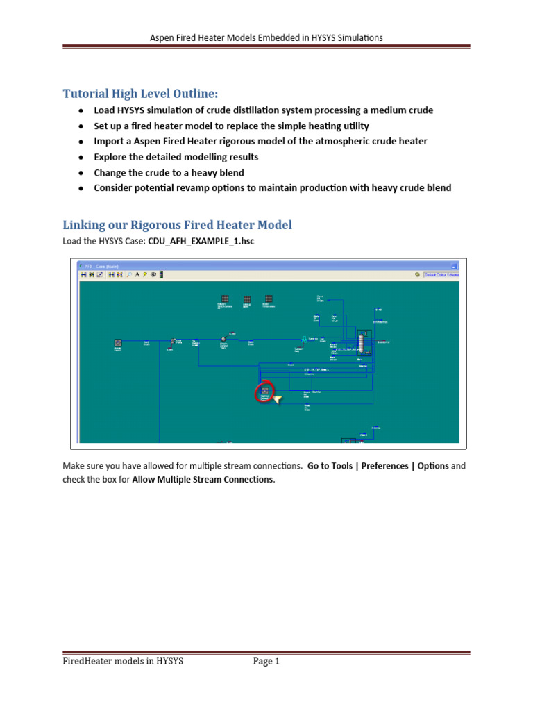 Aspen Fired Heater HYSYS Simulation Guide | PDF | Technology & Engineering