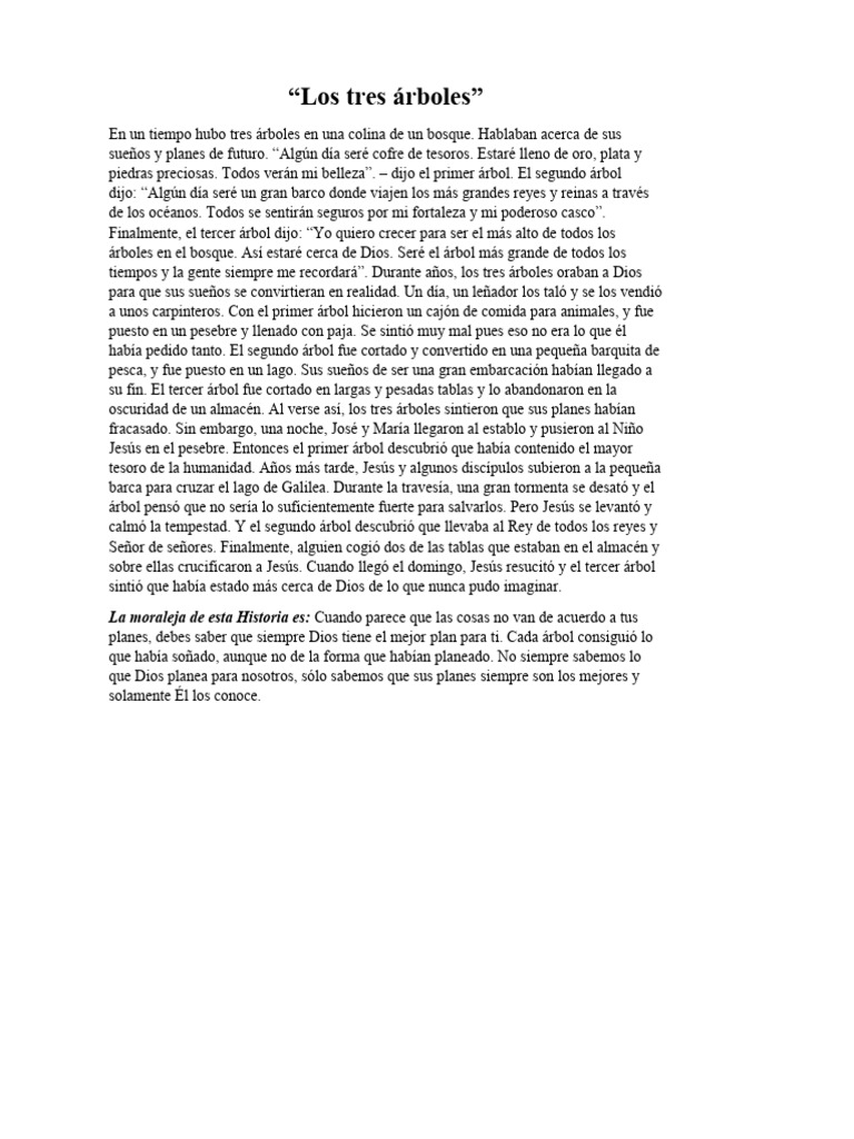 Los tres árboles | PDF | Jesús