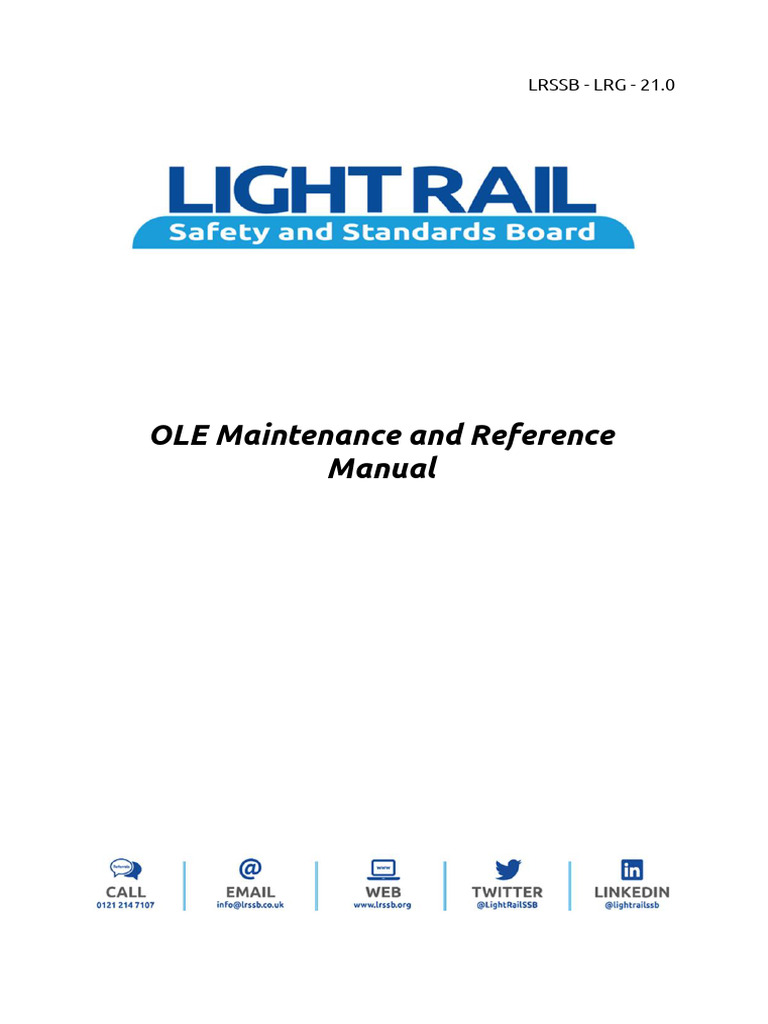 OLE Maintenance and Reference Manual | PDF | Insulator (Electricity ...