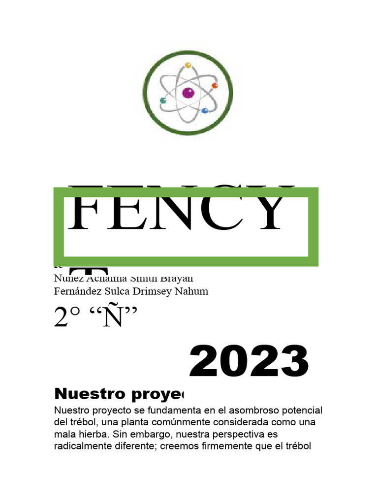 FENCYT | PDF | Nutrición | Dieta y nutrición