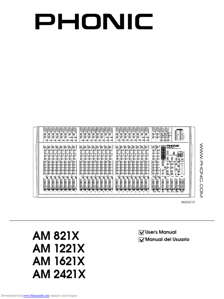 AM 821X AM 1221X AM 1621X AM 2421X: User's Manual Manual Del Usuario ...