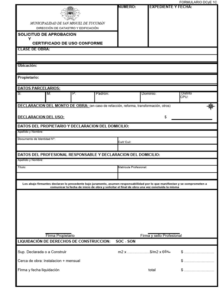 Solicitud Aprobación Obra San Miguel | PDF | Finanzas y dinero | Derecho