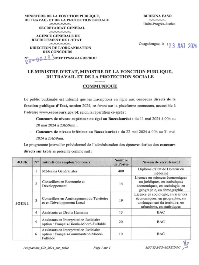 Programme Concours 2024 | PDF