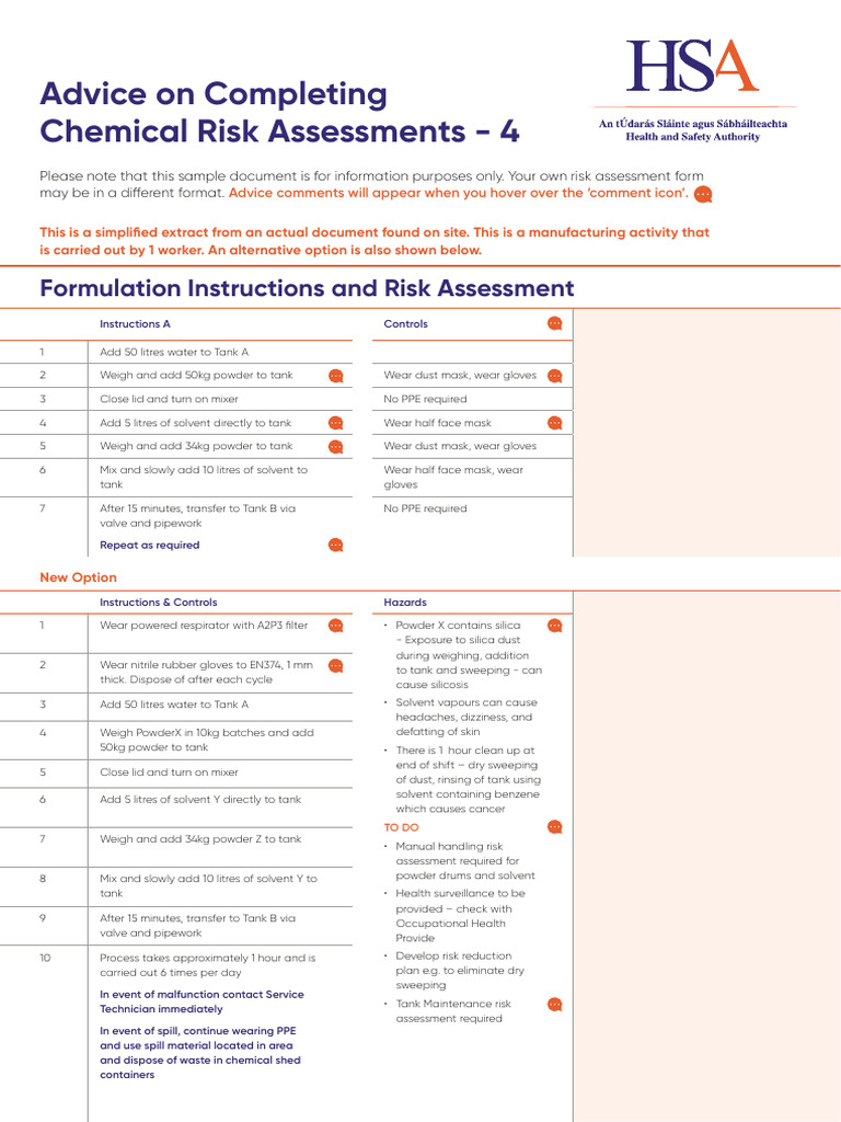 Chemical Risk Assessment Document 4 | PDF | Personal Protective ...