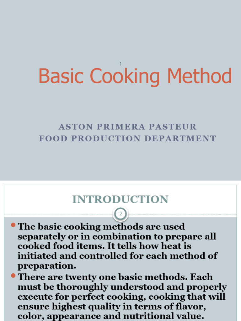 Basic Cooking Method | PDF | Cooking | Grilling